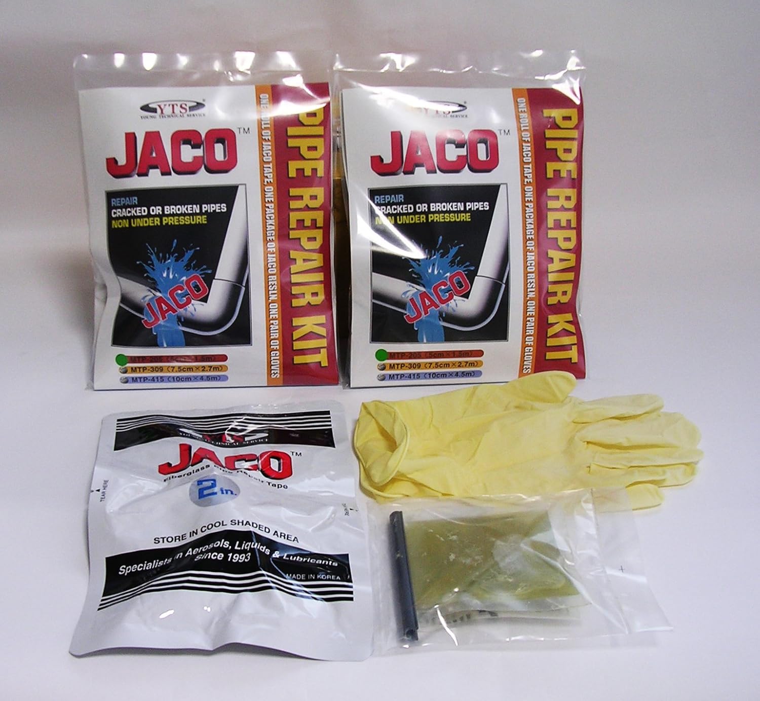 Amazon.com: JACO Non-Pressure Pipe Repair Kit (MTP-Gloves, Epoxy Resin ...