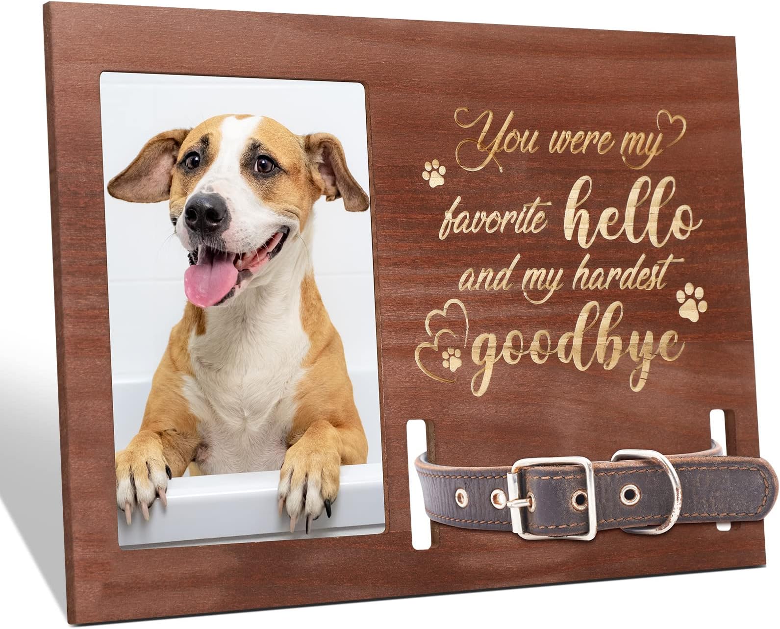 Amazon.com : Amyhill Dog Memorial Picture Frame Wooden Personalized PET ...