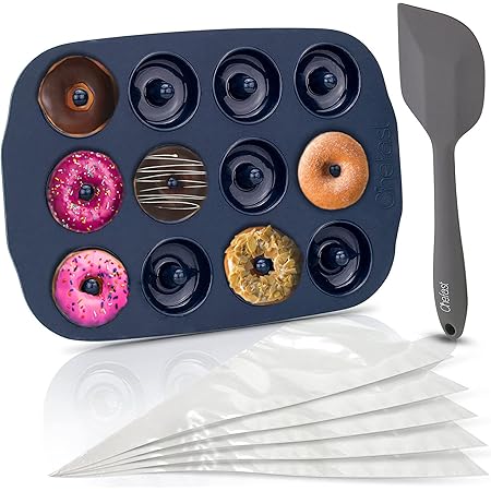 Amazon.com: Ozera Silicone Mini Donut Pan, 18 Cavity Doughnut Baking ...
