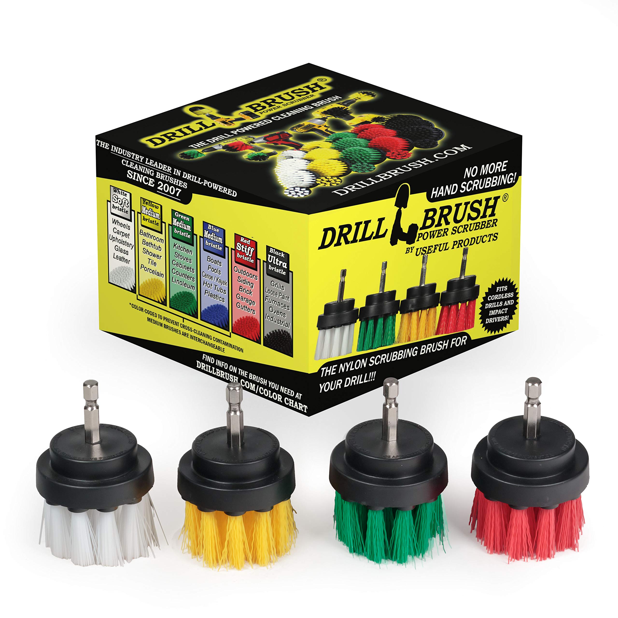 Buy 4 Piece Drill Brush Small Diameter Cleaning Brushes For Use On