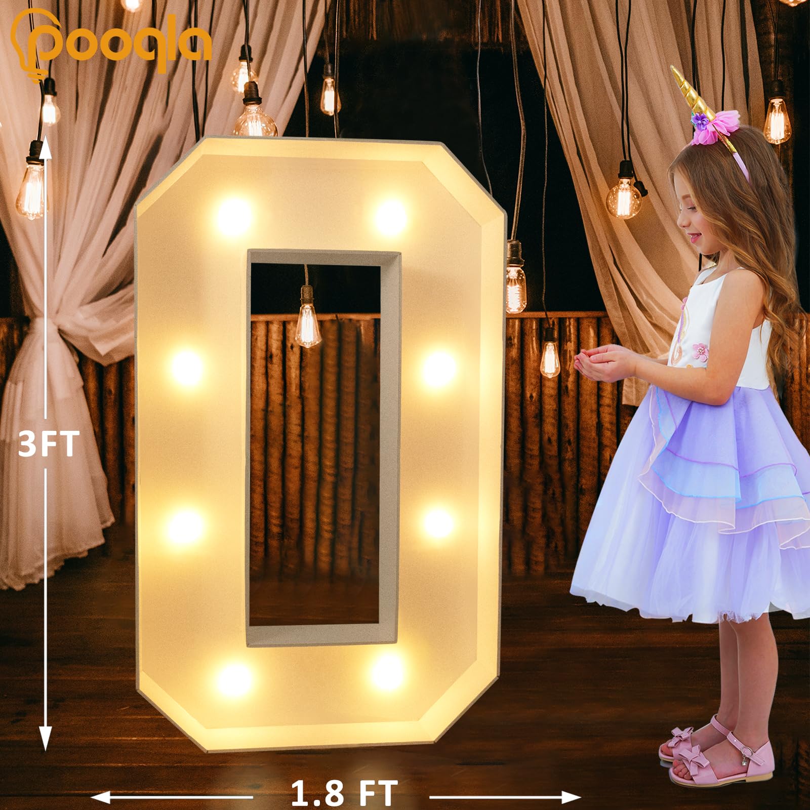 Snapklik.com : 3FT Light Up Marquee Numbers, Cool White And Warm White ...