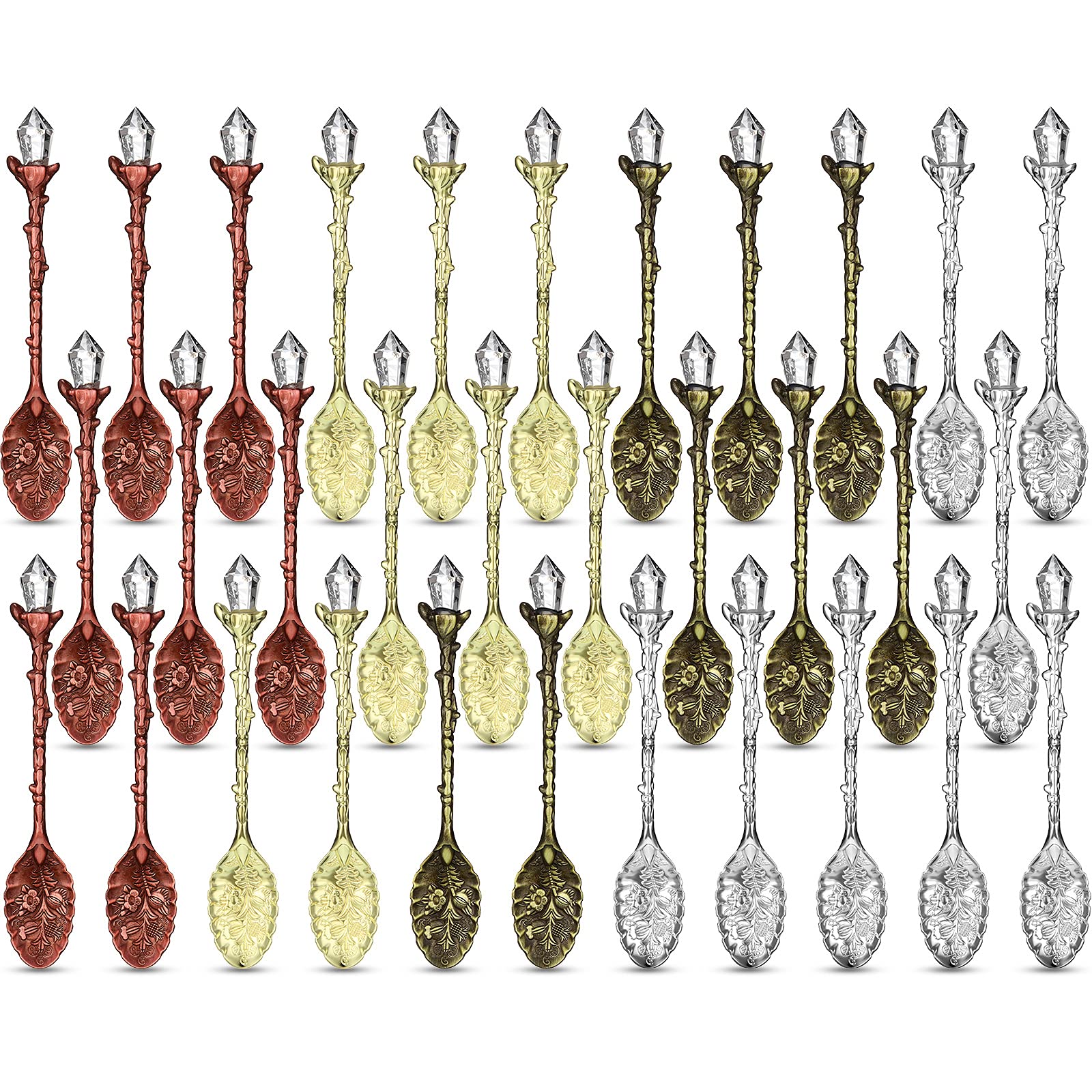 Amazon.com: Retro Spoon Crystal Alloy Spoon Witch Spoon Crystal Tea ...
