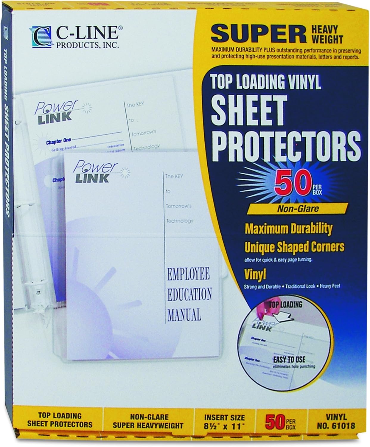 Amazon.com : C-Line Super Heavyweight Vinyl Sheet Protectors, Nonglare ...
