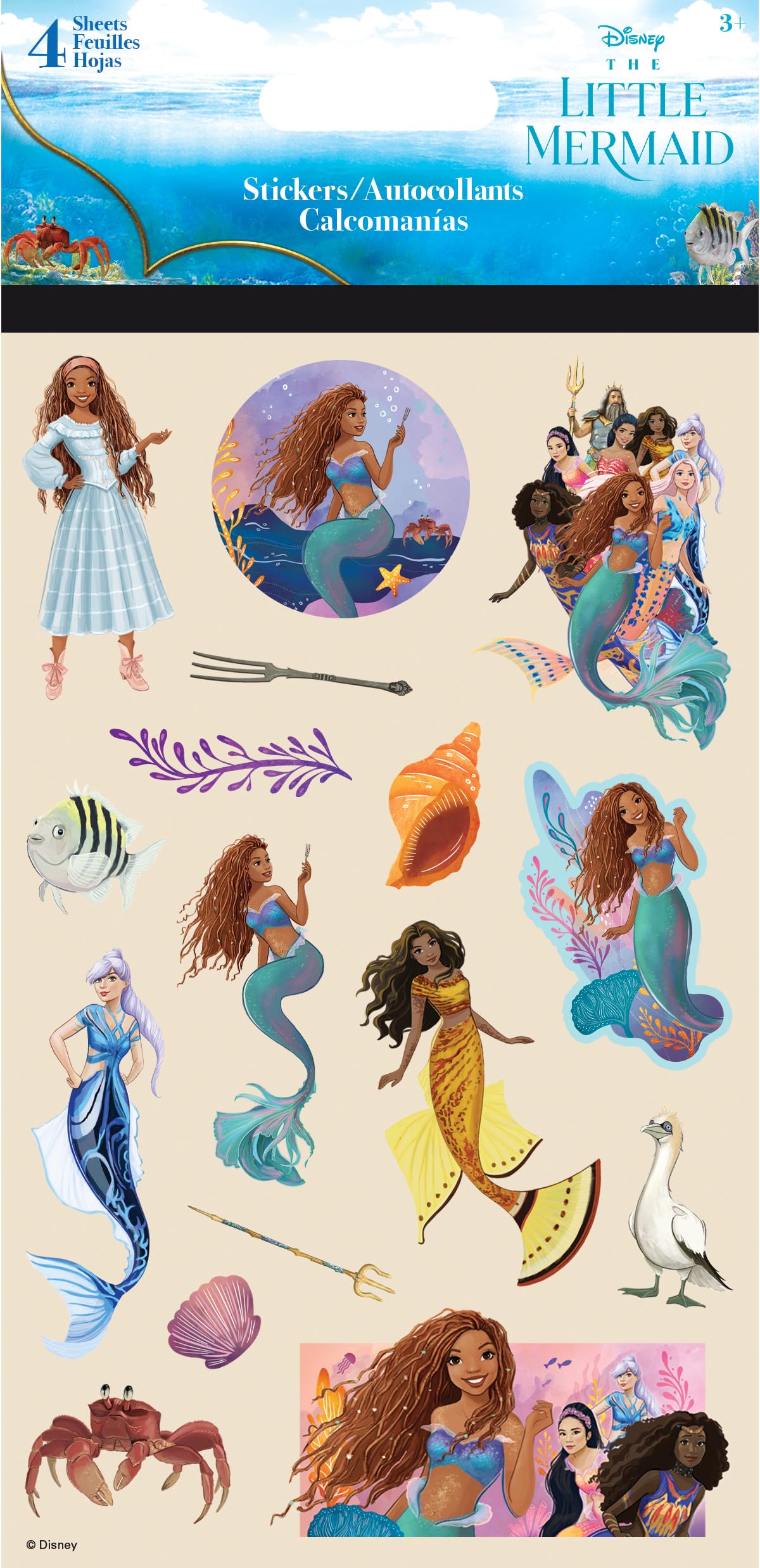 Amazon.com: Disney - The Little Mermaid - Movie - Standard Stickers - 4 ...