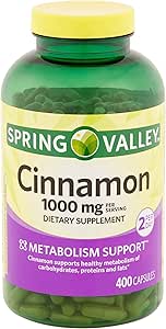 Amazon.com: Spring Valley Cinnamon 1000 Mg 400 Capsules : Health ...