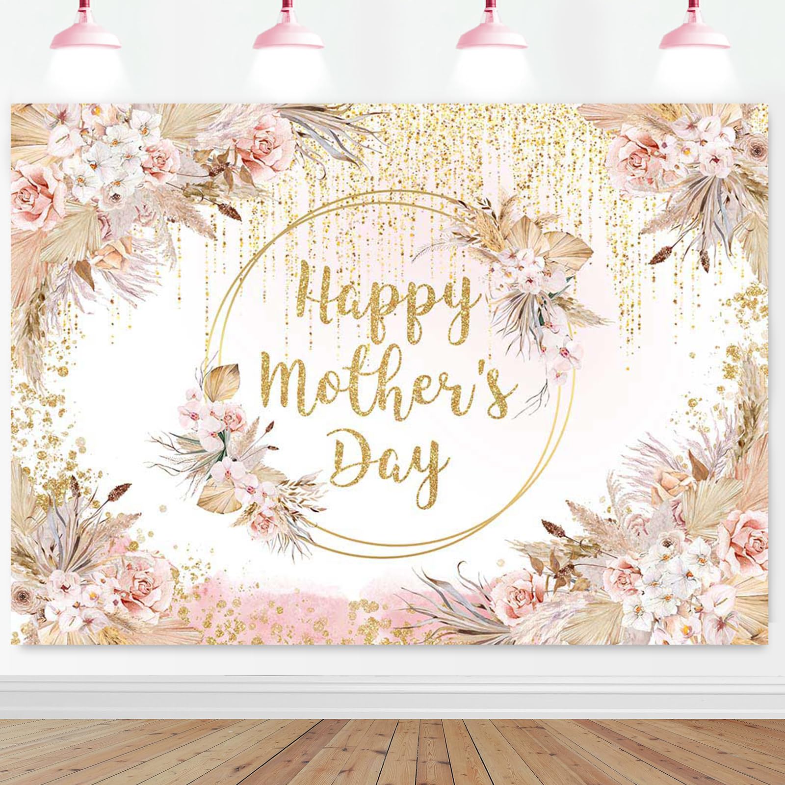 Amazon.com : Mocsicka Mother's Day Boho Floral Backdrop 7x5ft Bohemia ...