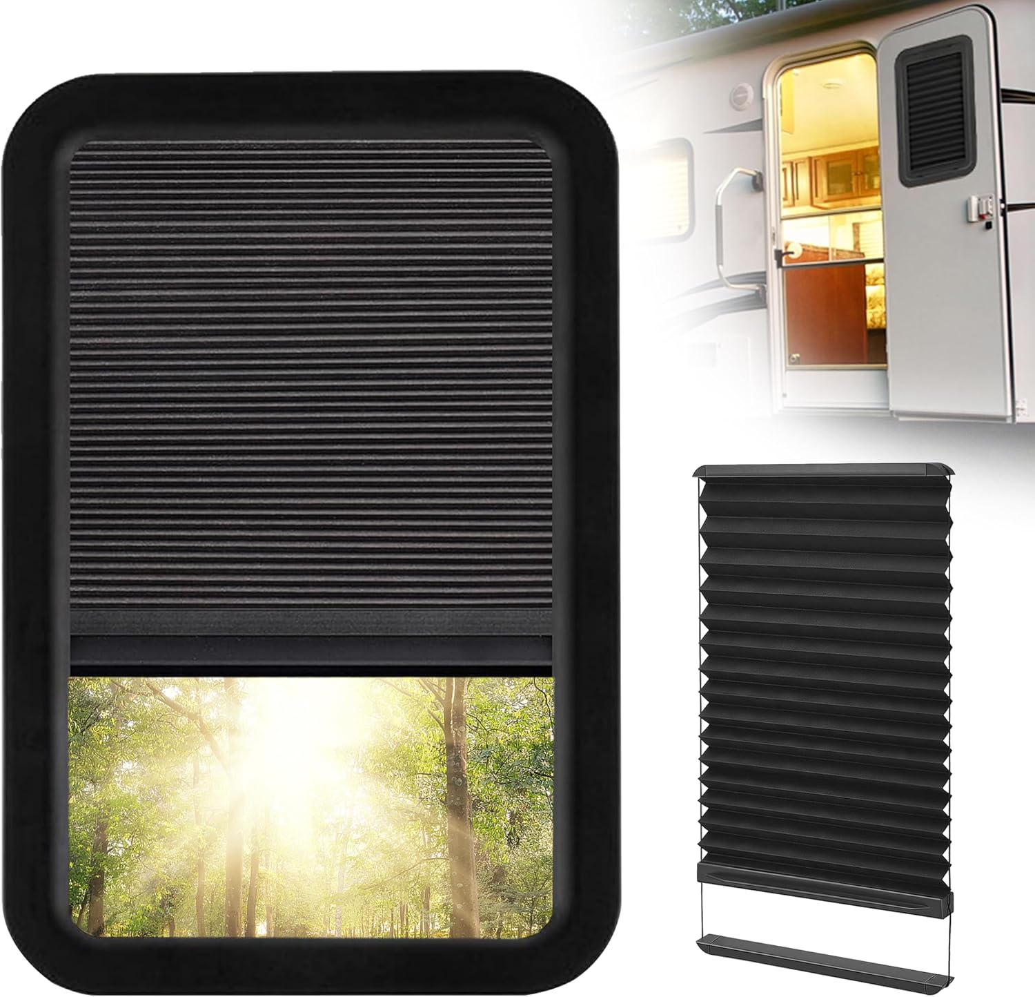 RV Window Shades Thin Pleated Shade Replacement for Lippert Prepped ...