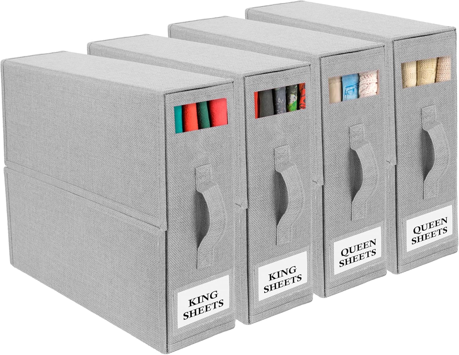Amazon.com: Rodrivan Sheet Organizers and Storage Set of 4 – Durable ...