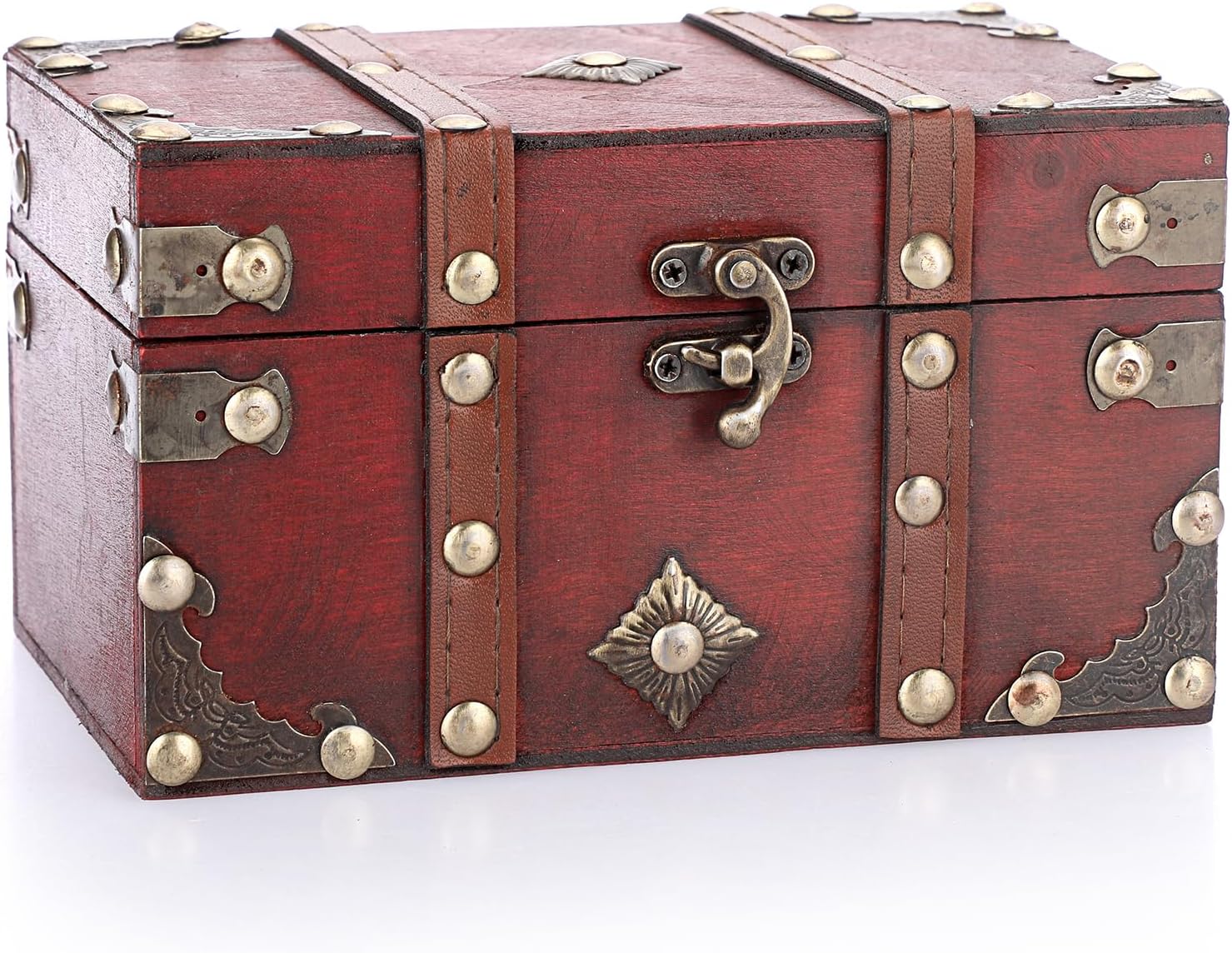 Amazon.com: ELLDOO Set of 3 Butterfly Treasure Chest Box, Wooden + PU ...