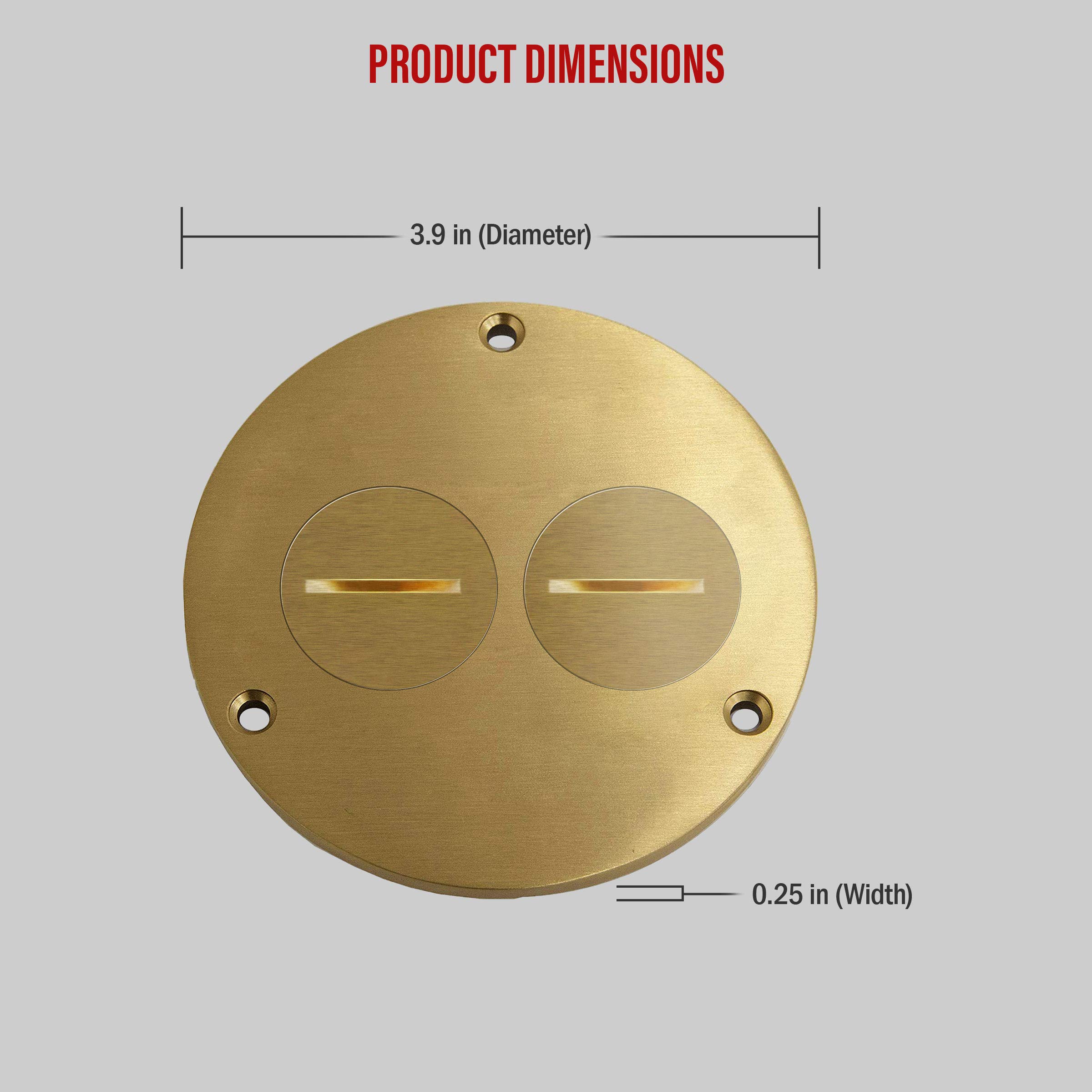 ENERLITES - 705501-C-STICKERED Screw Cap Floor Box Cover, 4" Diameter ...