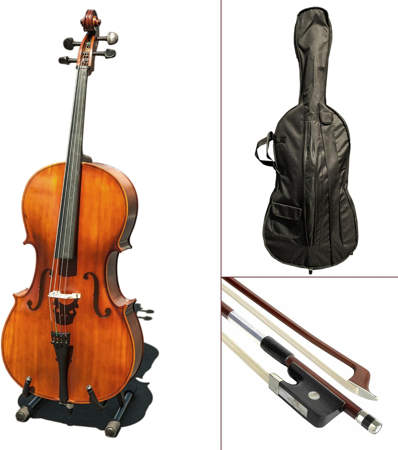 Amazon.com: Paititi, 4-String Acoustic Cello, 4/4" (PTTCE3005PE-44 ...