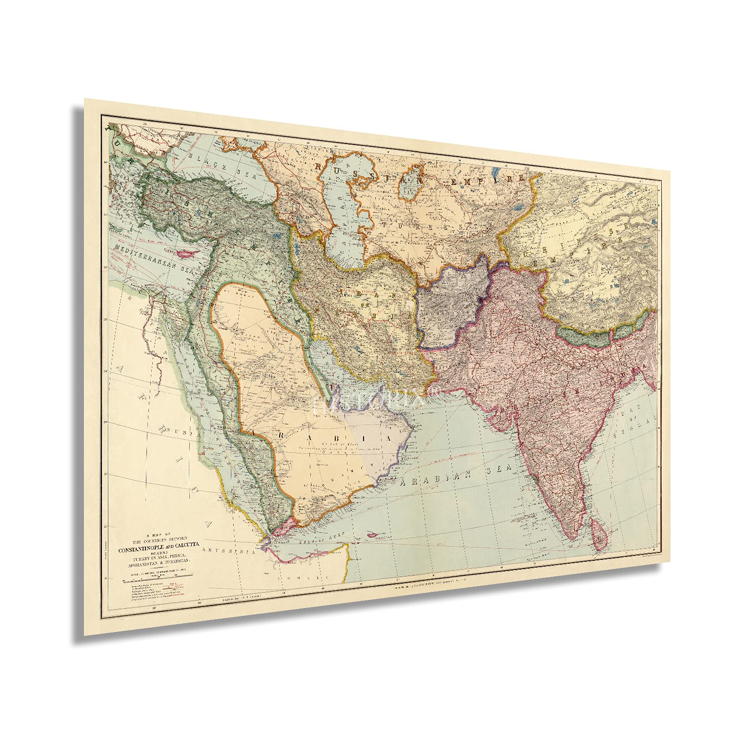Buy HISTORIX Vintage 1912 Middle East - 24x36 Inch Vintage of Countries ...