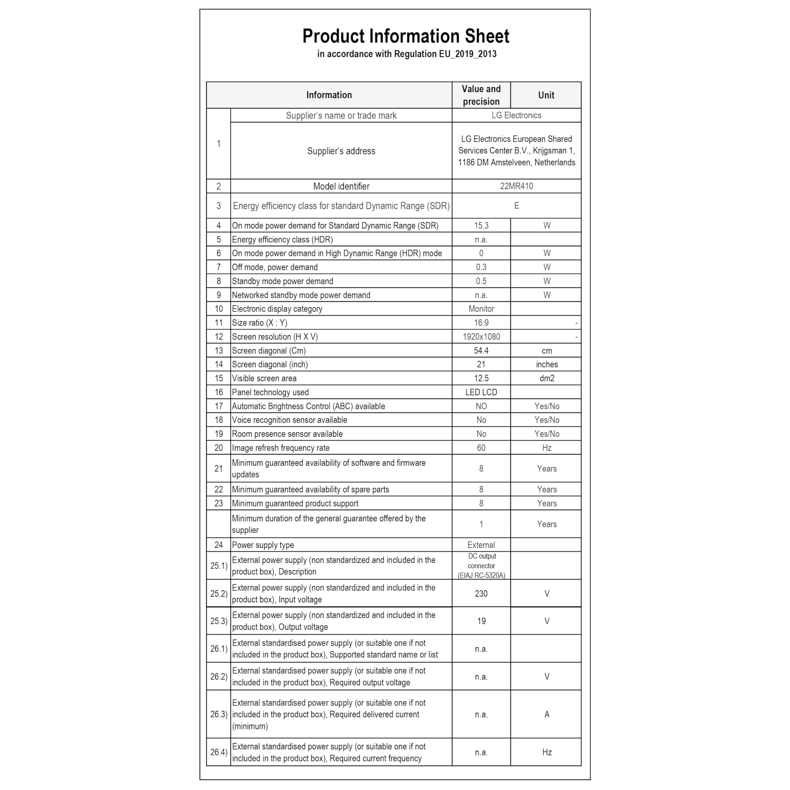 MSI PRO MP223 22.3 Inch Monitor, Full HD (1920 x 1080), 100Hz, VA, 4ms ...