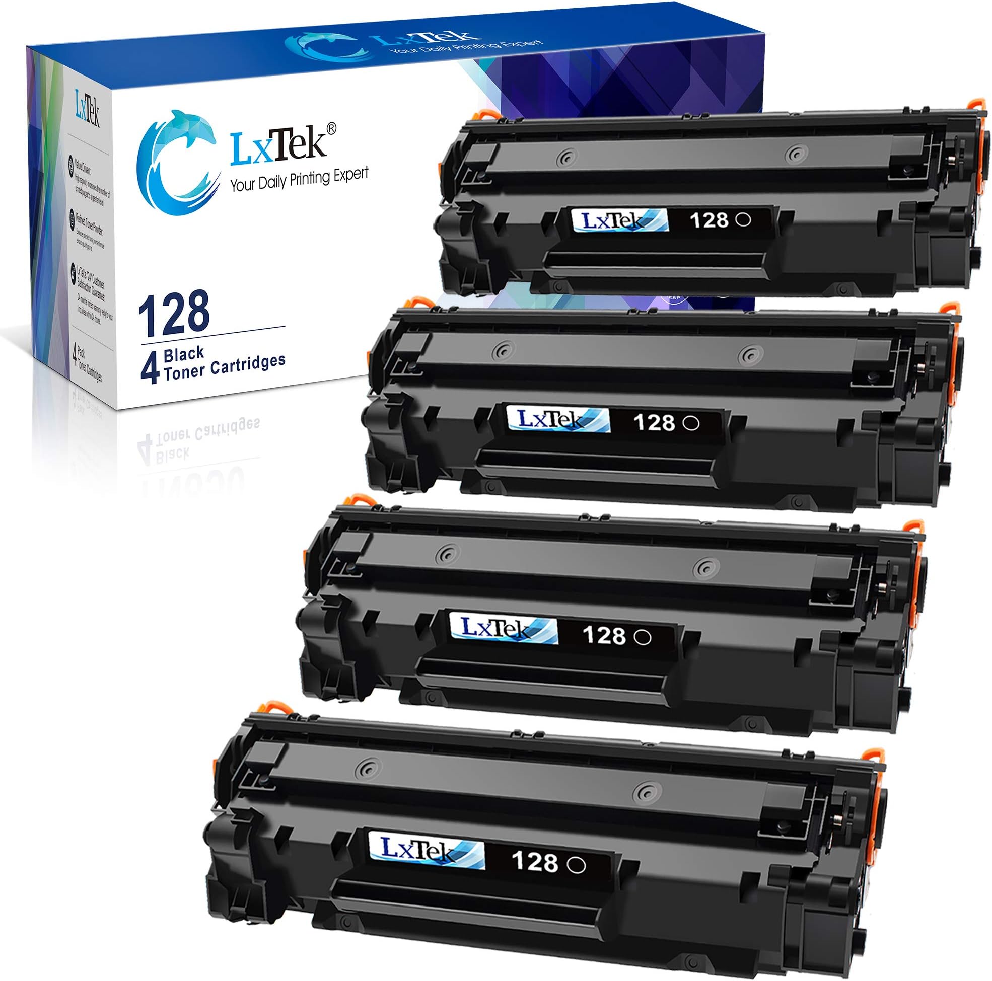 Amazon.com: LxTek Compatible Toner Cartridge Replacement for Canon 128 ...