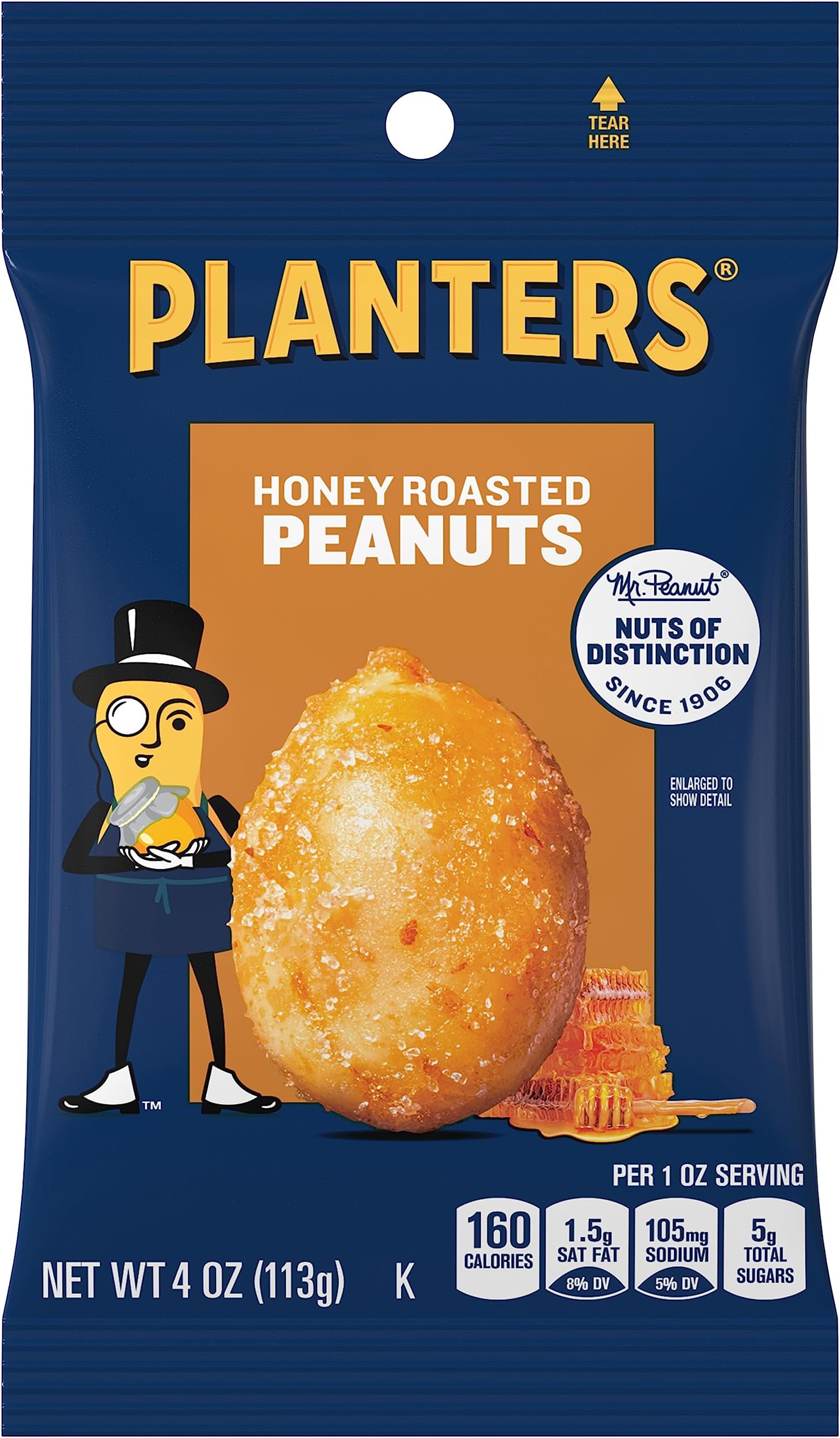 Amazon.com : FERIDIES Super Extra Large Honey Roasted Virginia Peanuts ...