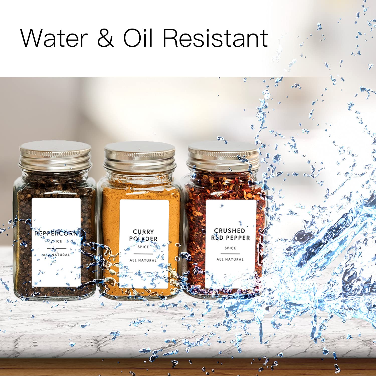 VUDECO Spice Labels 145PCS Spice Jar Labels in Total Pantry Labels for ...