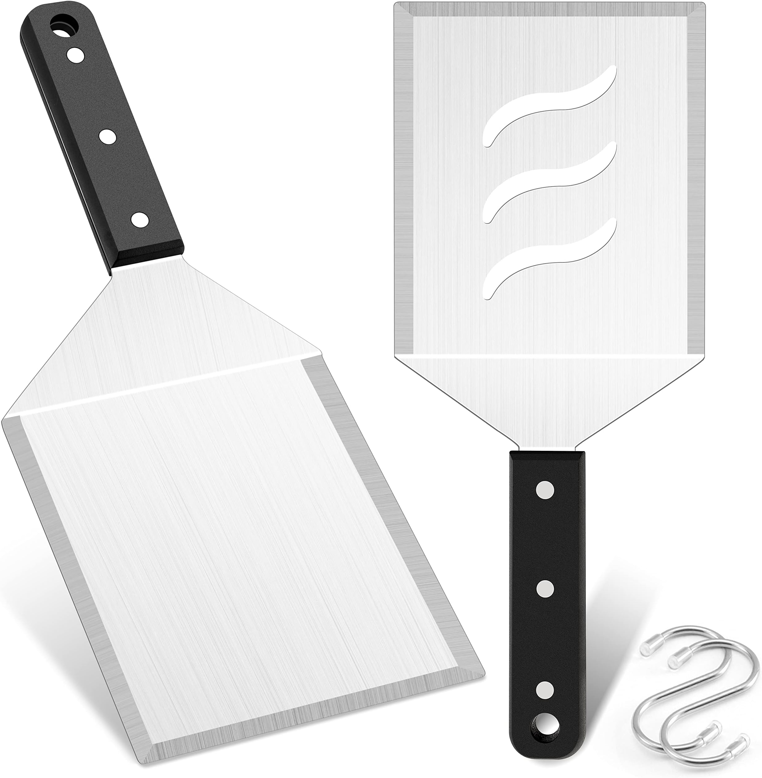 Amazon.com: Extra Large Metal Burger Spatula Set of 2, Leonyo Heavy ...