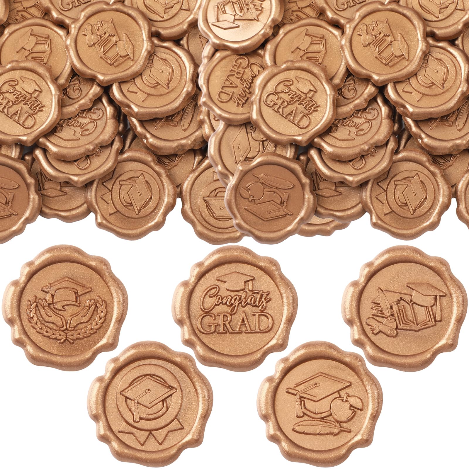 Amazon.com: Dianelhall 50 Pcs Graduation Wax Seal Stickers Cap Diploma ...