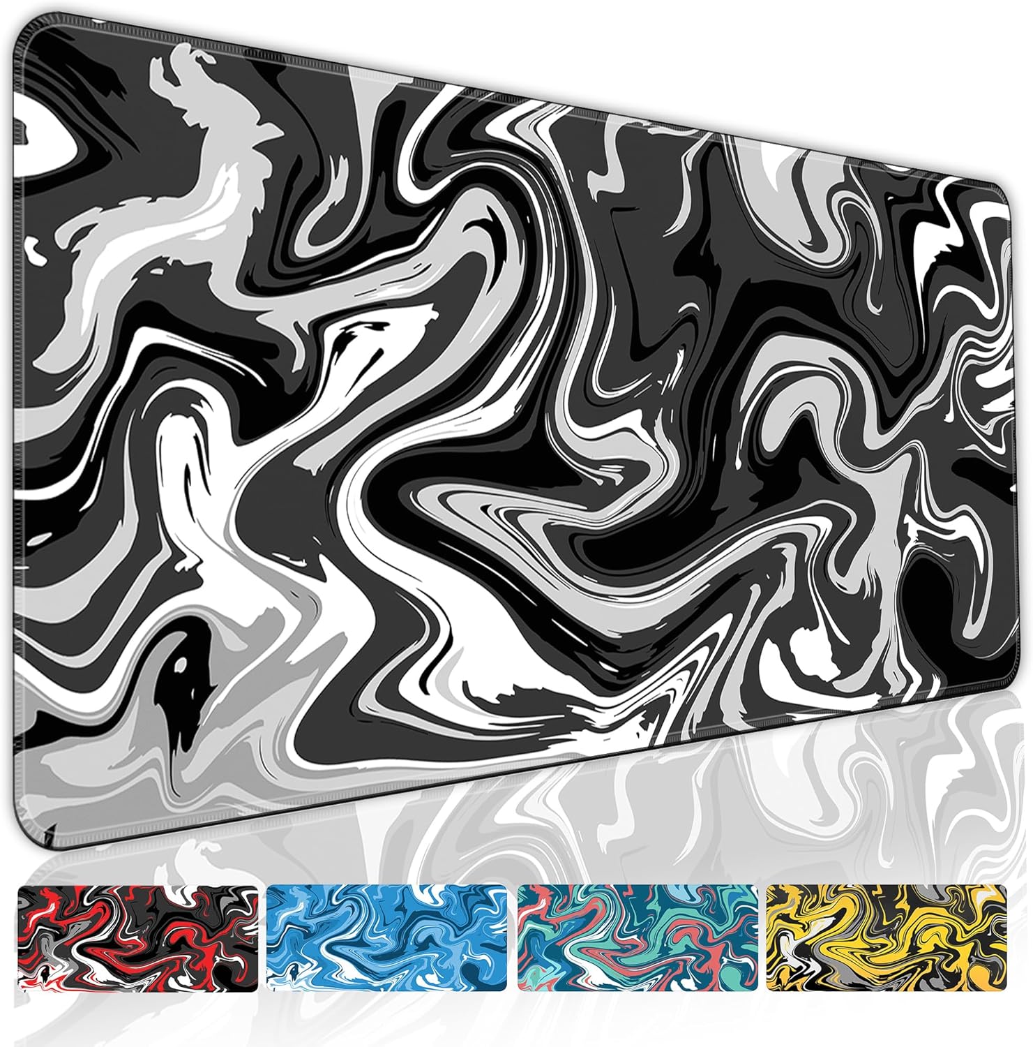 Amazon.com: Fluid Pattern Gaming Mouse Pad for Desk,Desk Mat with 3mm ...