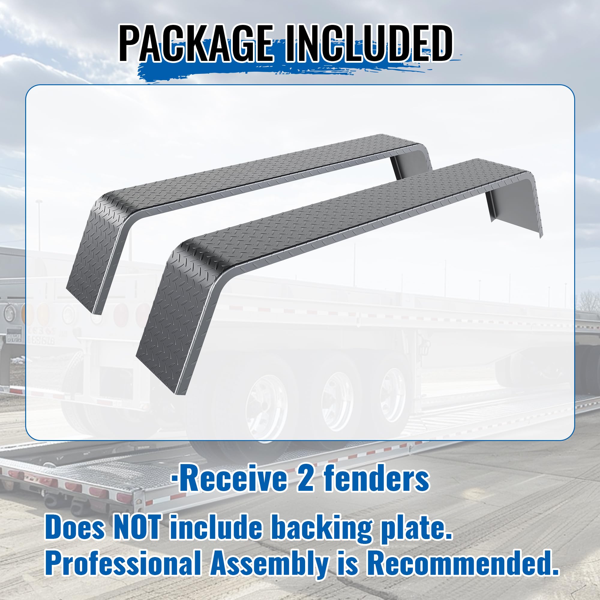 Rust Resistant Fender For Utility Trailer 2 Pack Trailer Fenders Single ...