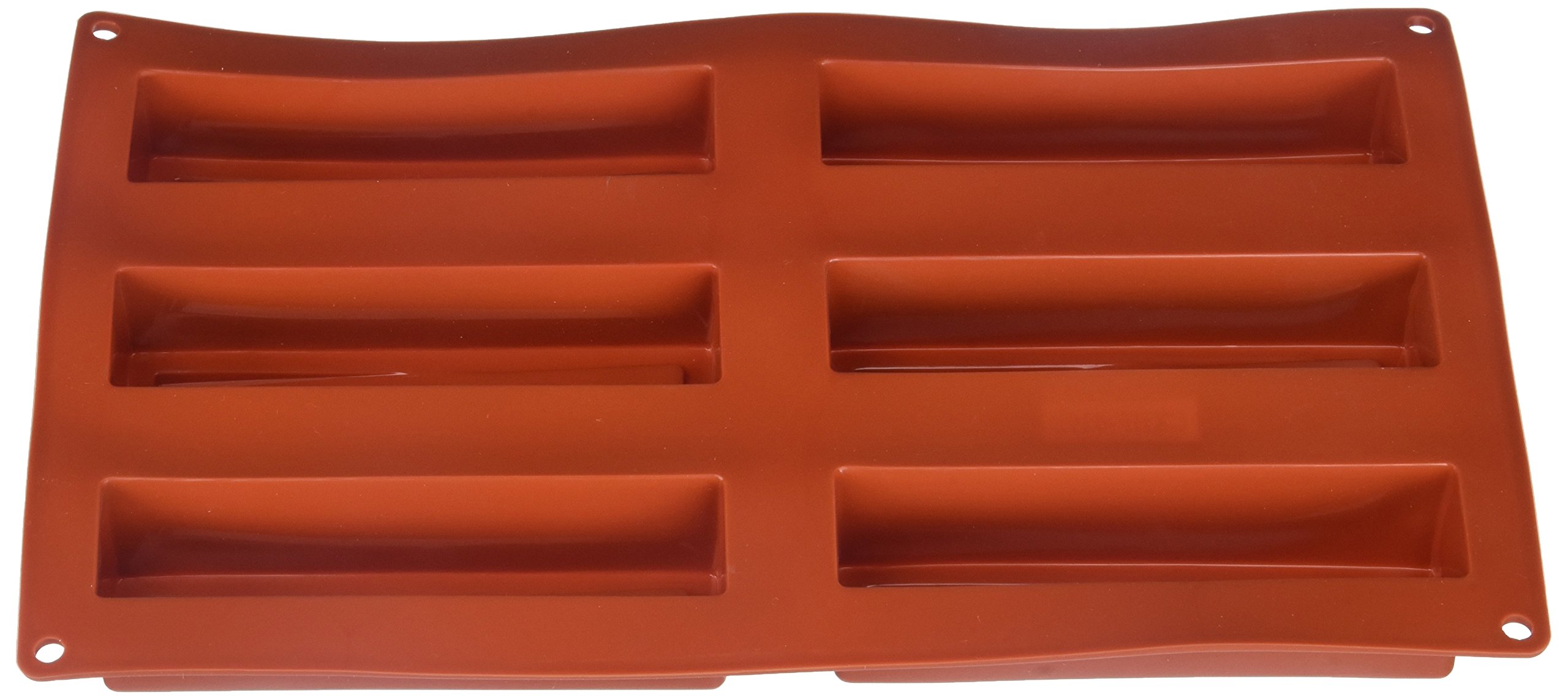 Amazon.com: NY Cake Silicone Baking Mold- Grooved Rectangle 6 Cavities ...