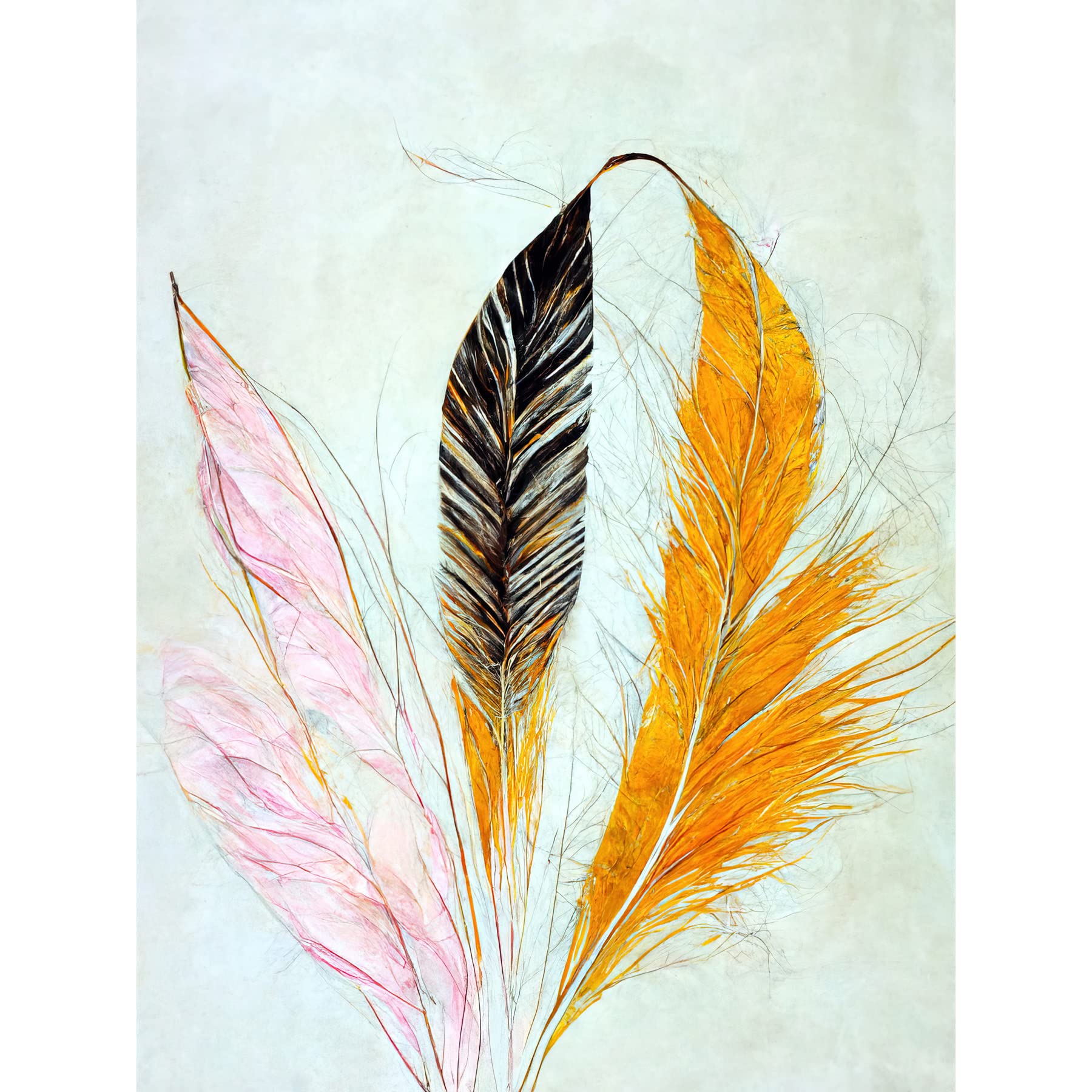 Abstract Feather Drawing