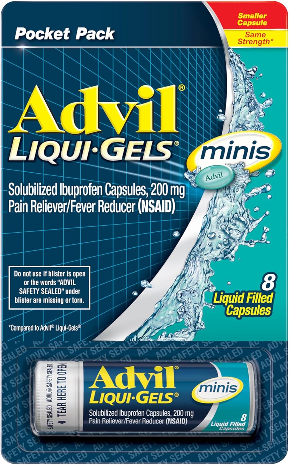 Amazon.com: Advil Liqui-Gels minis Analgésico y reductor de fiebre ...