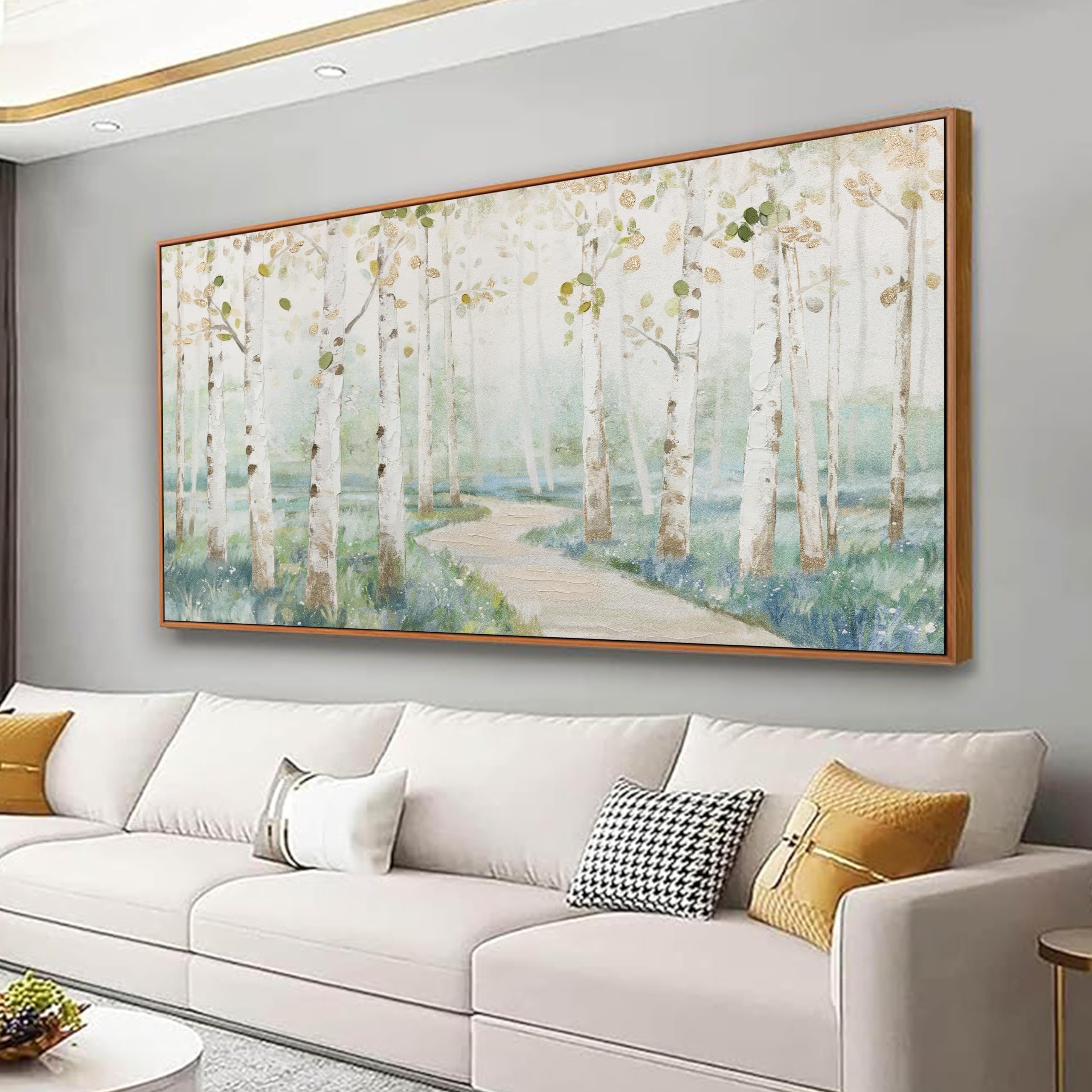 Amazon.com: Framed Wall Art Canvas Decor Modern Natural Landscape Wall ...