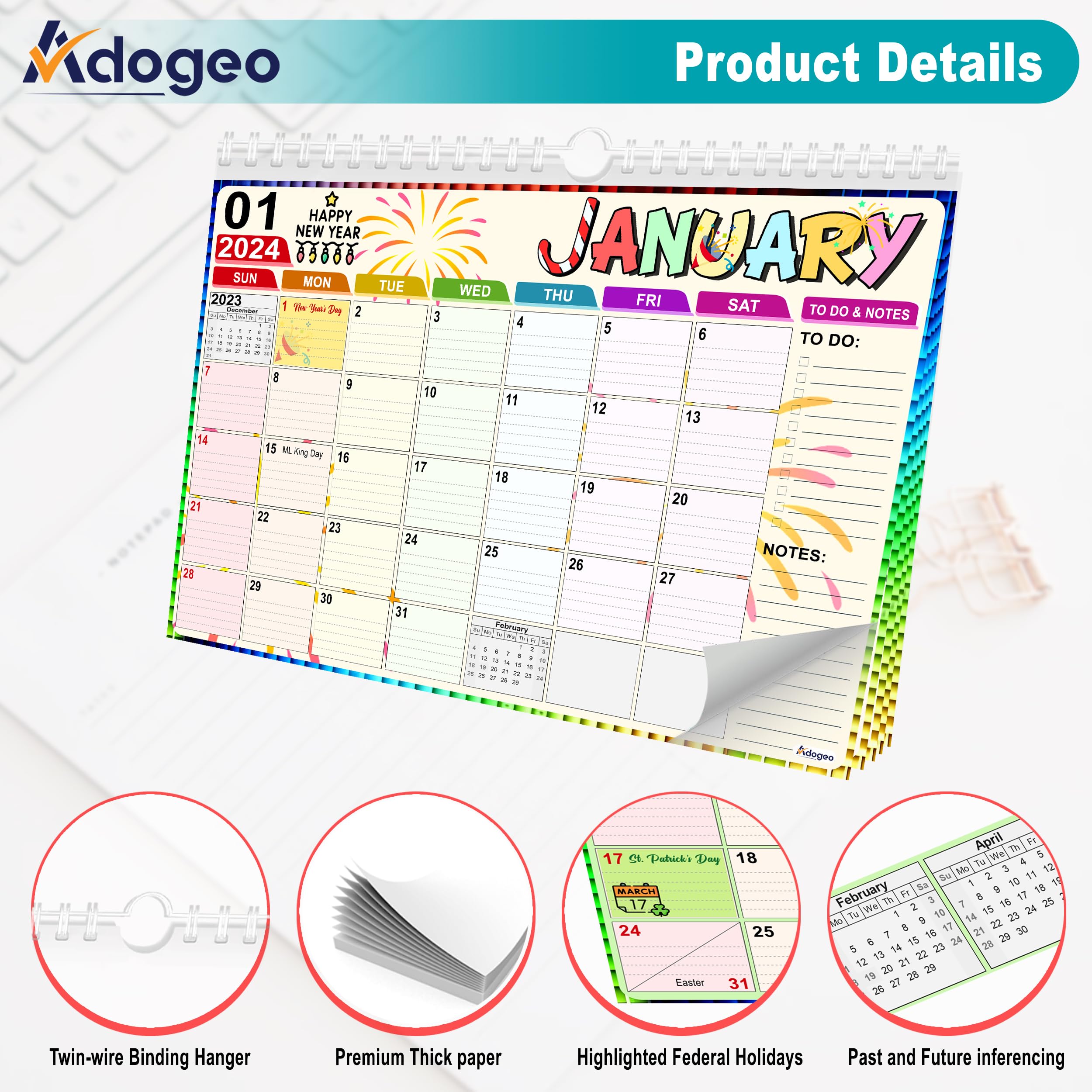 Snapklik.com : Office Wall Calendar 11x17in - Celebrate Every Day: Your ...