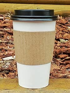 Blue Lake 12-20 oz Disposable hot Coffee Cup Sleeve, 500 Count, Made in ...