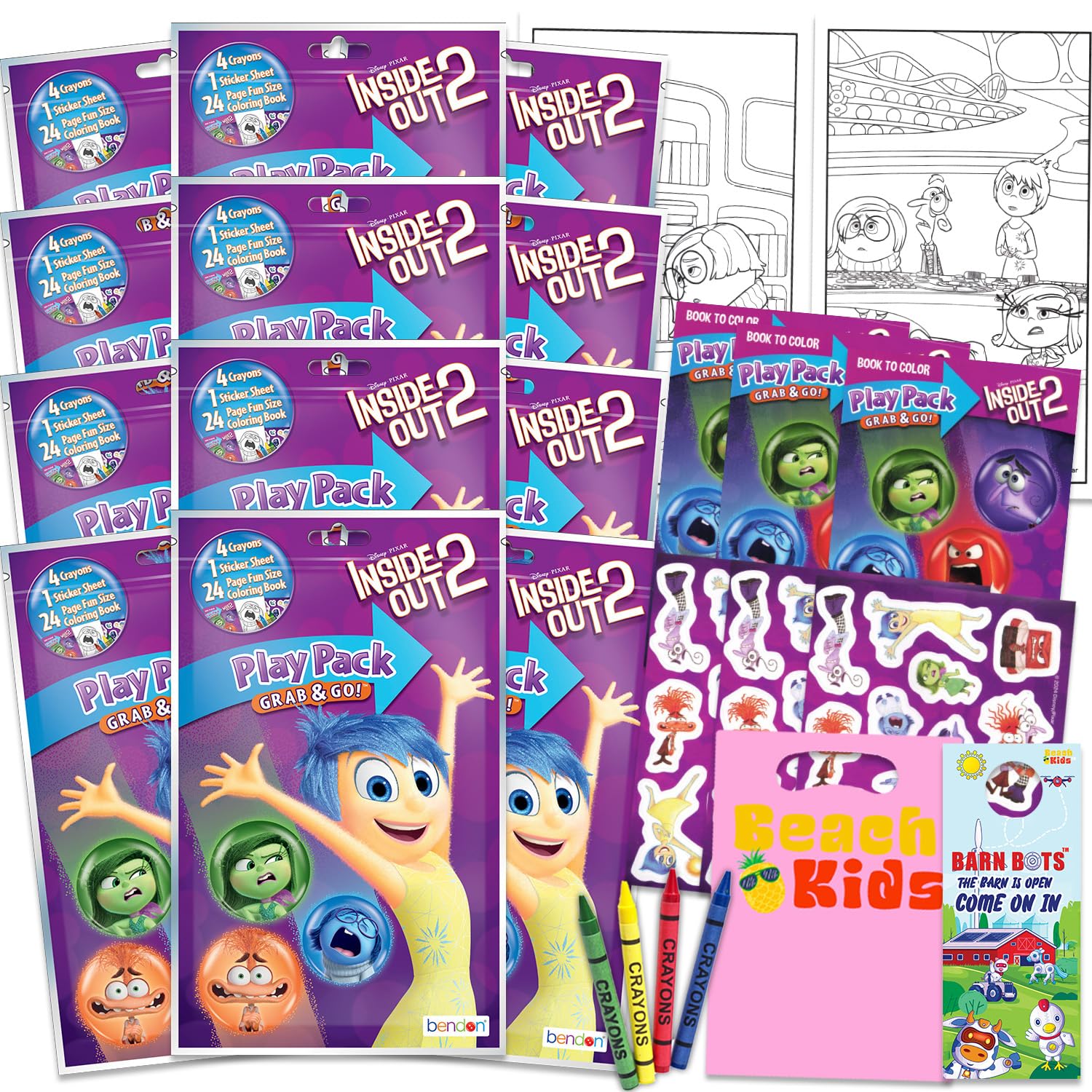 Amazon.com: Disney Inside Out 2 Birthday Party Favors and Supplies ...