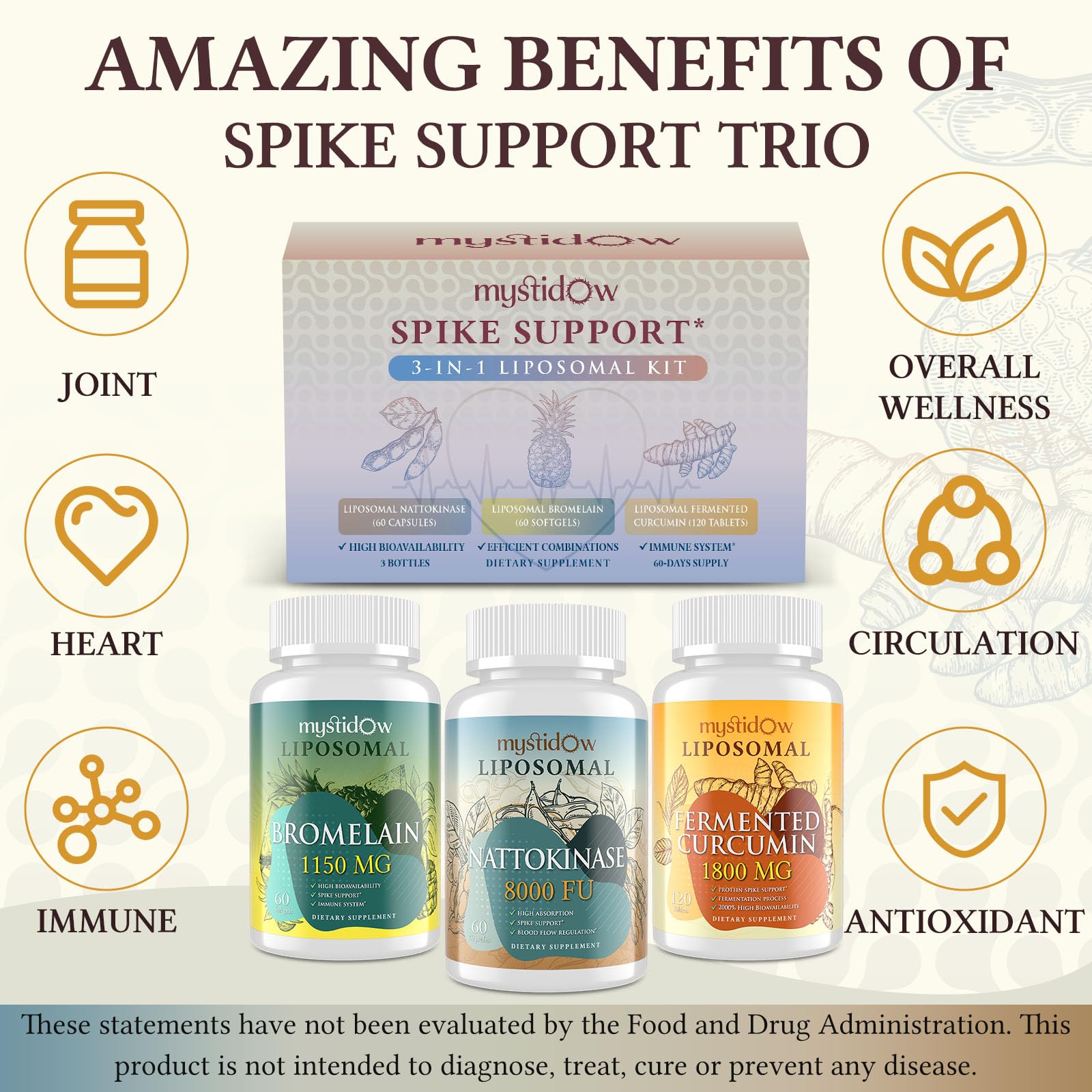 Snapklik.com : Spike Support Trio Liposomal Nattokinase 8000 FU 500mg ...