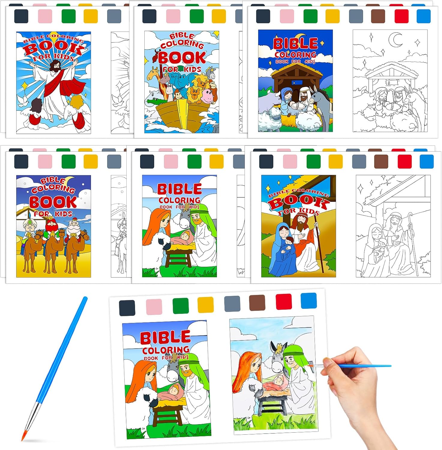 Amazon.com: Fullhawl 12 Pcs Mini Christmas Coloring Books with ...
