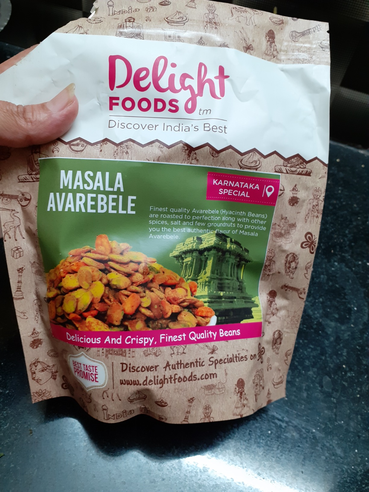 Delight Foods Masala Lablab Beans Avarebele Hyacinth Bean, 200 G ...