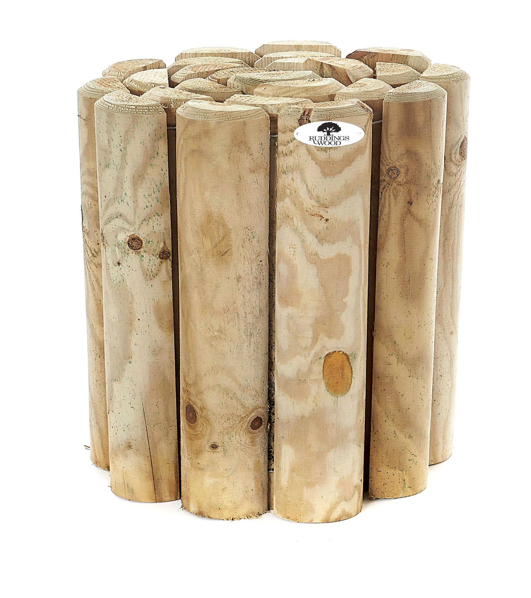 RUDDINGS WOOD 200mm high Log Roll Border Edging : Amazon.co.uk: Garden