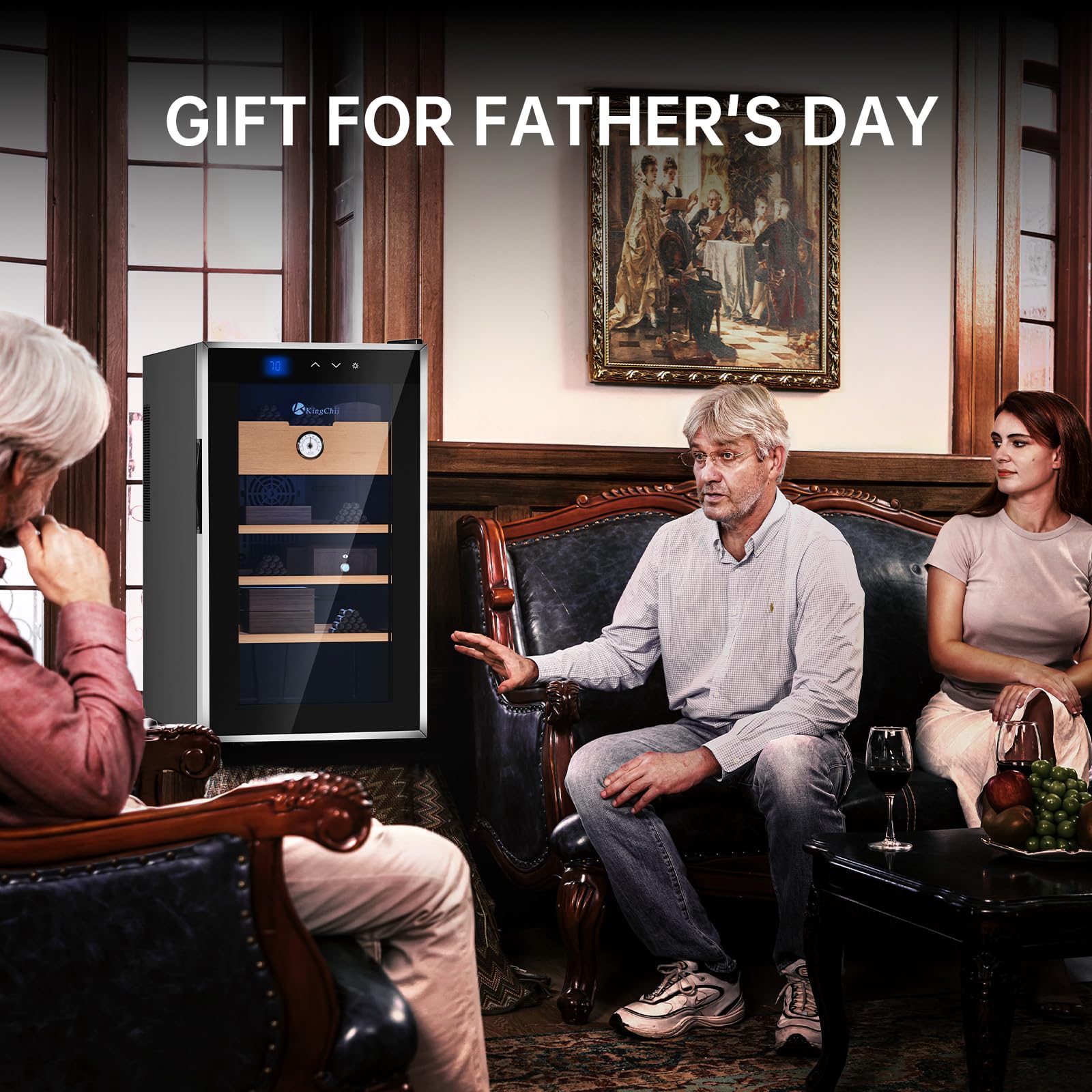 Snapklik.com : KingChii 48L Electric Cigar Humidors Temperature Control ...