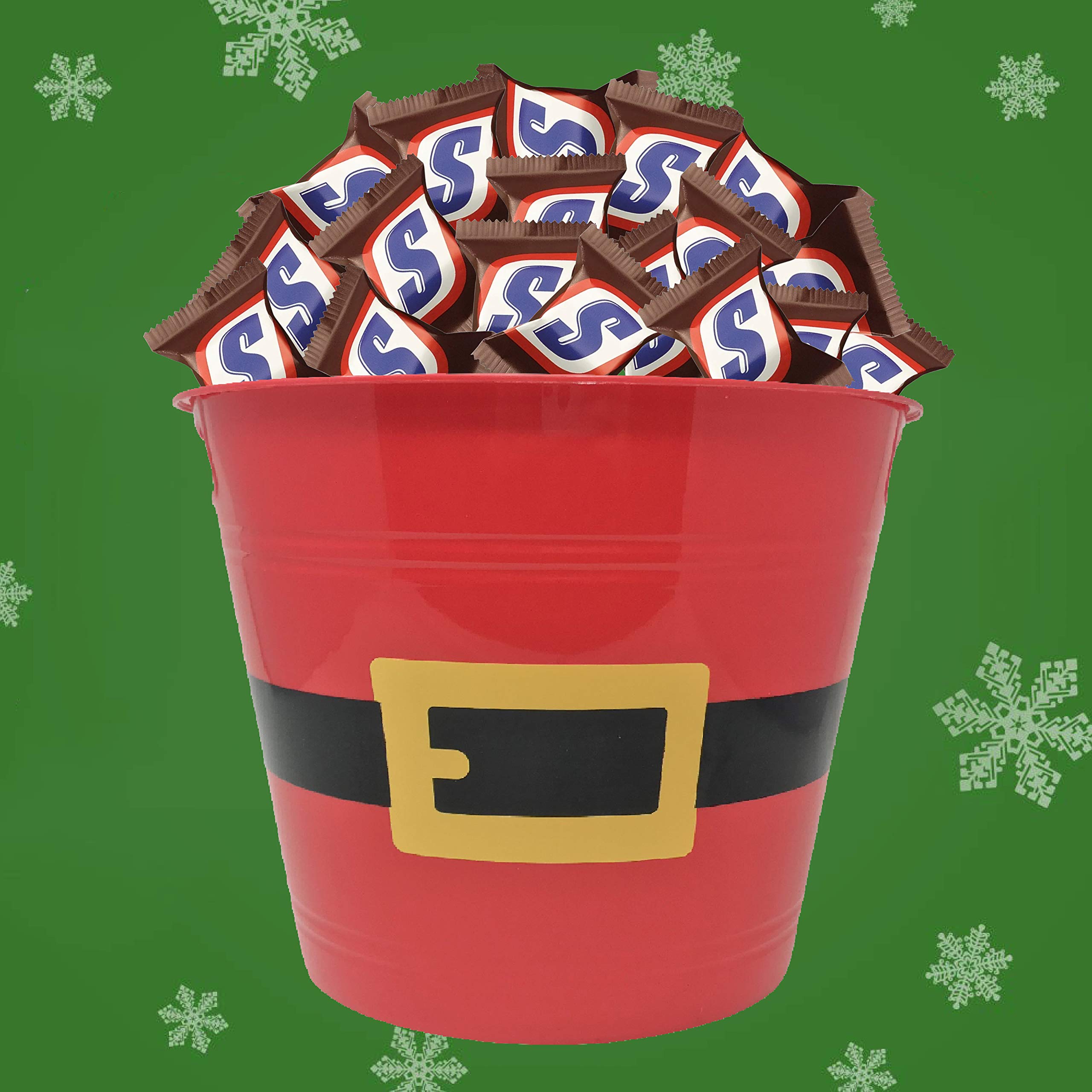 Buy Holiday Plastic Santa Bucket with 3lbs Bulk Chocolate Caramel Candy ...