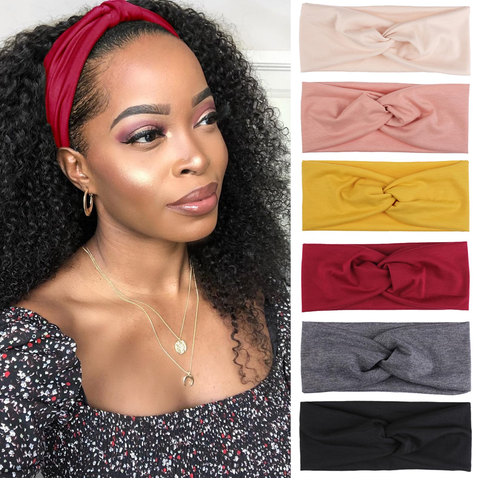 Amazon.com : Kachanaa 6 Pcs Non-Slip Headbands for Women,Boho Hair ...