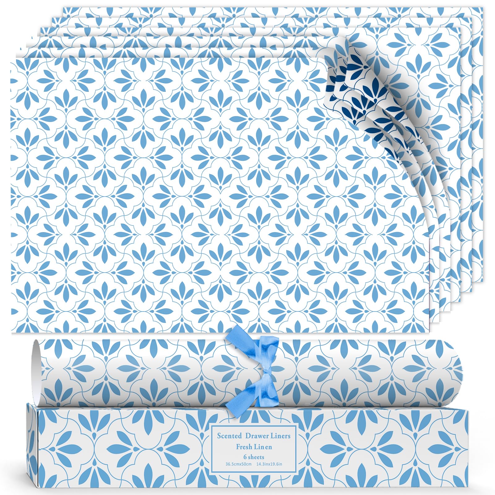 Scented Drawer Liners, Fragranced Paper, Natural Linen Fragrance, Pack ...