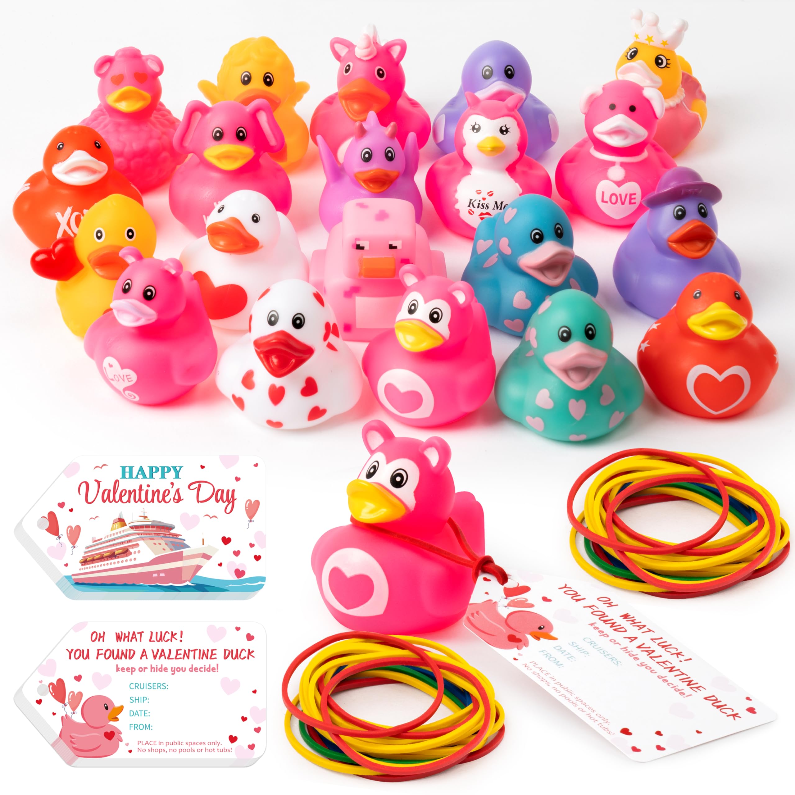 Amazon.com: H1vojoxo Valentine’s Day Rubber Ducks - 60PCS Valentines ...