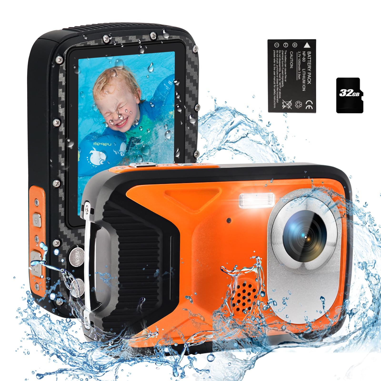 Waterproof Digital Camera 17FT 30MP Small Underwater Cameras with a ...