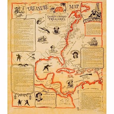 Amazon.com: Treasure Map 14 X 16: Books