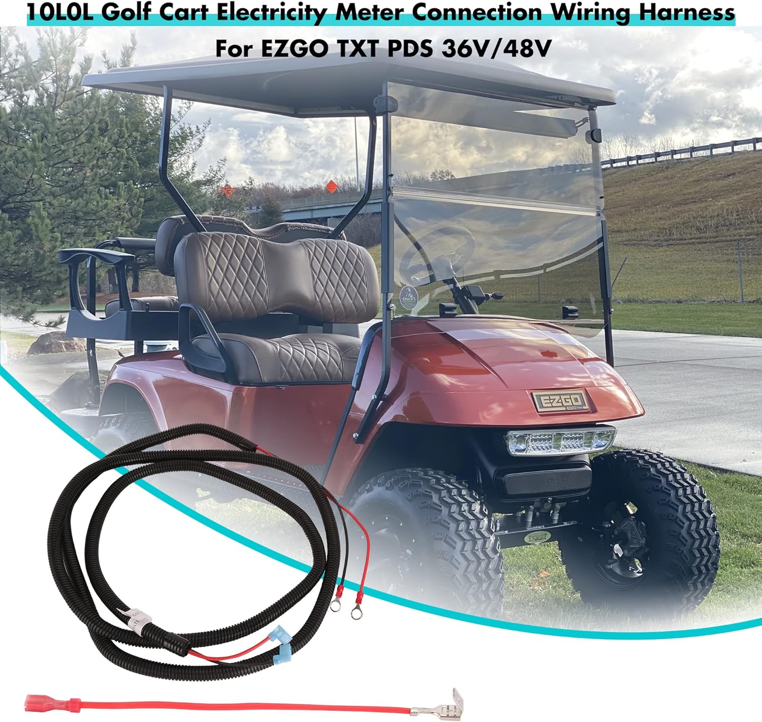 Buy 10L0L Golf Cart Charge Meter Wire Harness fit EZGO Electric&Gas 36V ...