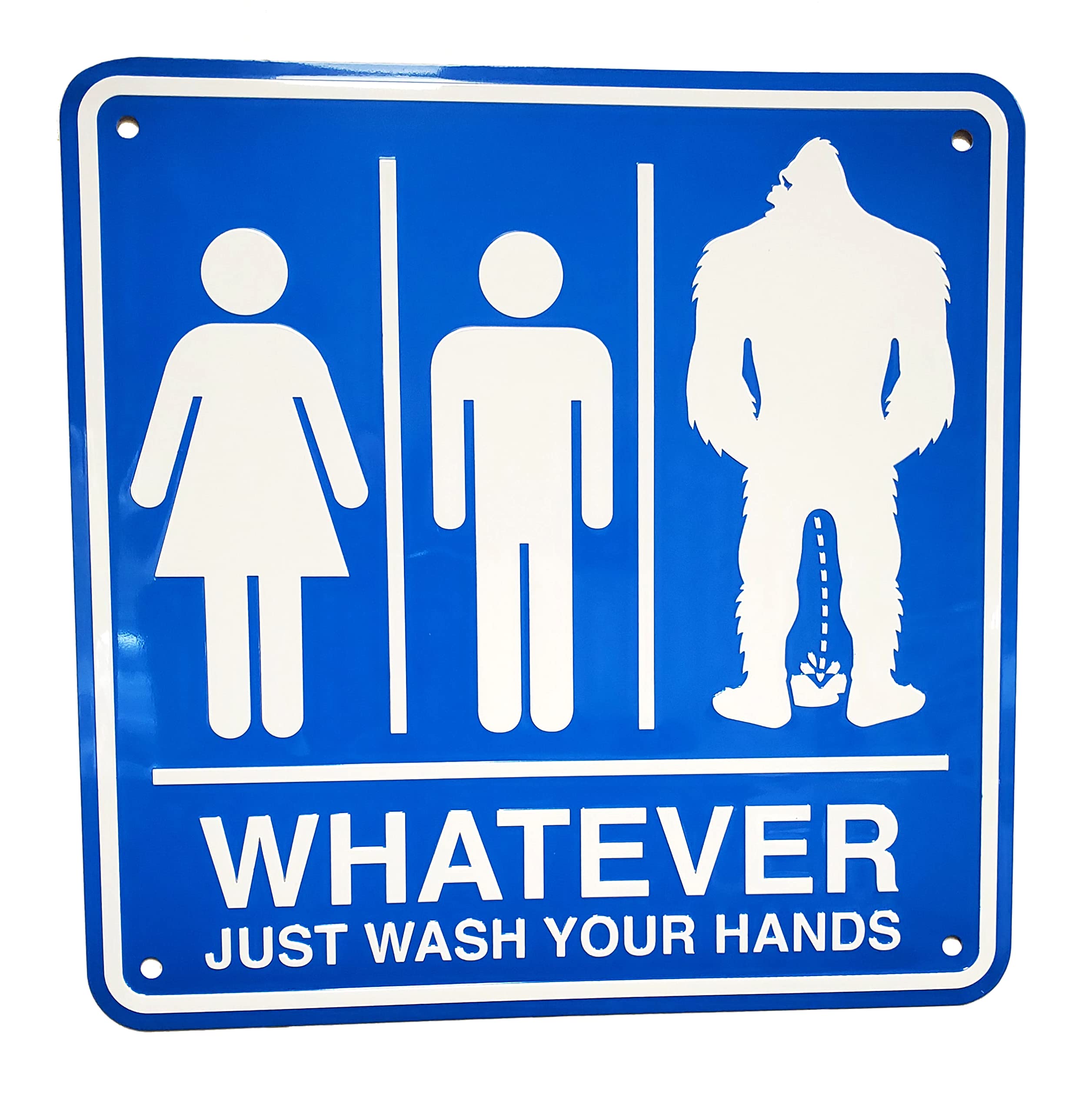 Amazon.com : Whatever, Just Wash Your Hands 10 x 10 inch Embossed METAL ...