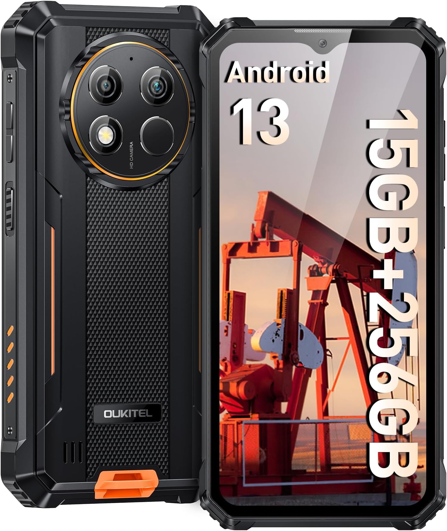 Amazon | OUKITEL WP32 simフリー スマホ 本体 12GB RAM+128G BROM 6300mAh IP68防水防塵 ...