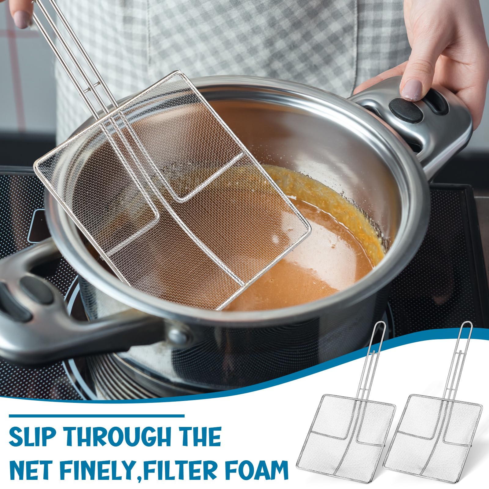 Snapklik.com : Mumufy 2 Pcs Square Fine Mesh Skimmer Oil Skimmer For ...