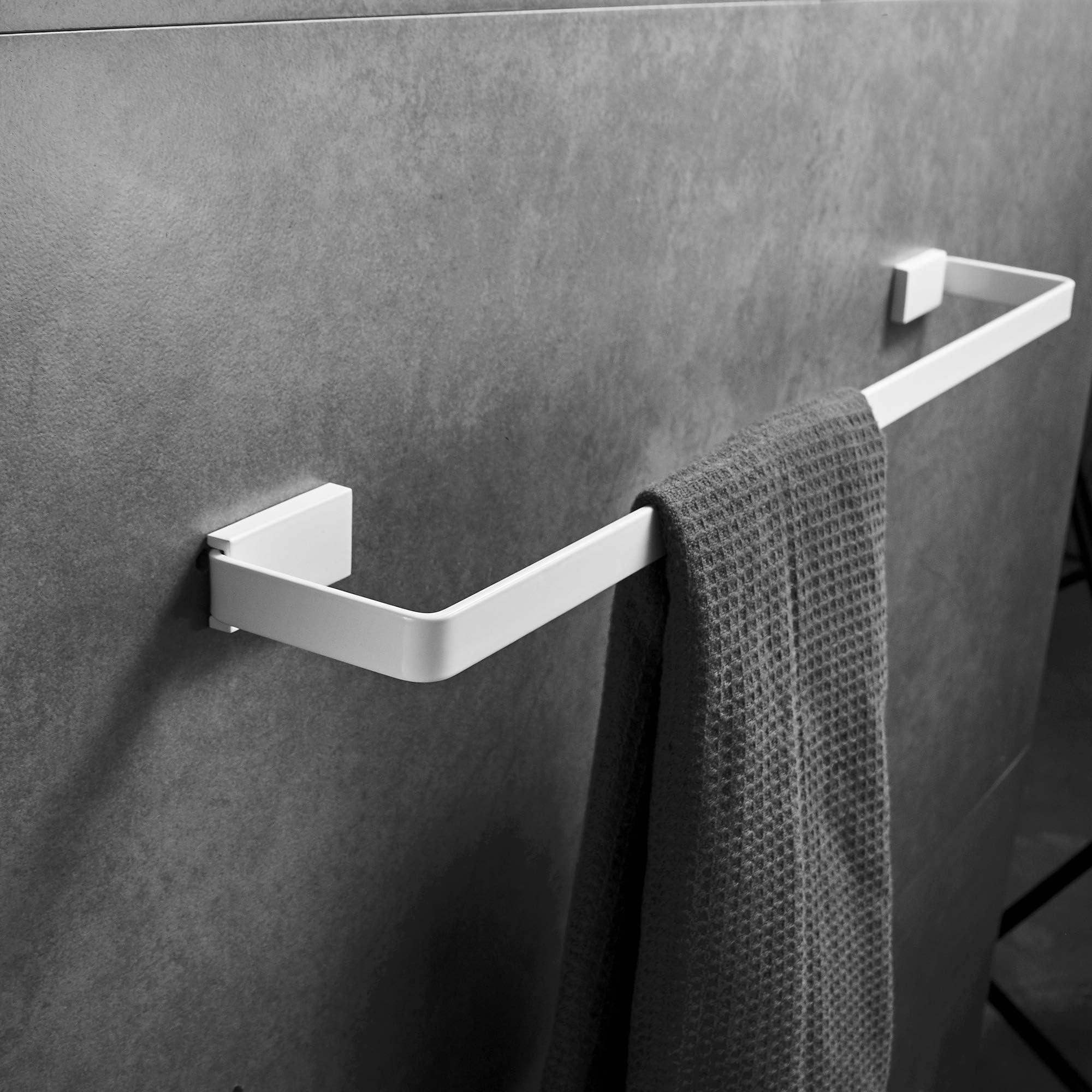 Handtuchhalter 60 cm Weiß Handtuchstange Bad und Küche Wandmontage ...