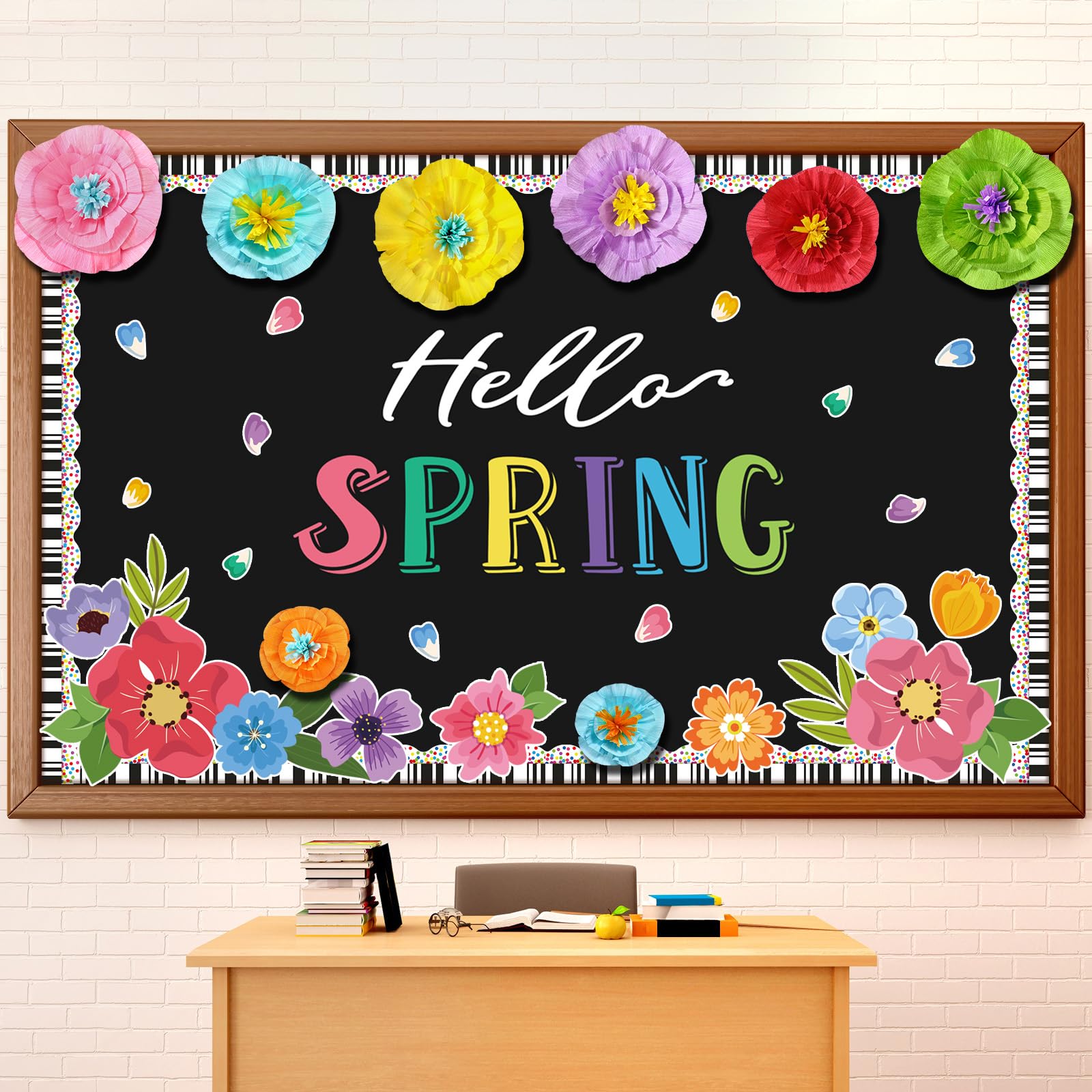 Amazon.com : Lunmon 62 Pcs Hello Spring Bulletin Board Sets Spring ...