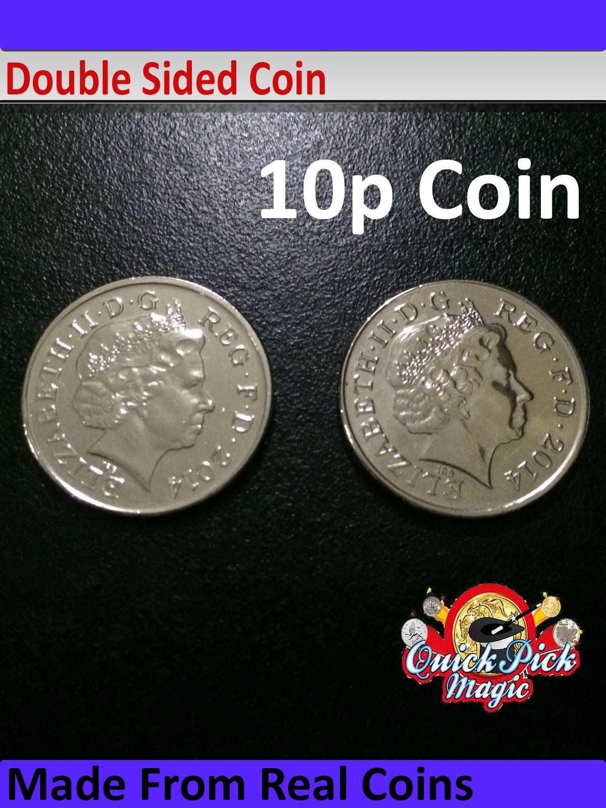 DOUBLE SIDED COIN 10p / DOUBLE HEADED COIN 10 Pence/HEADS ON BOTH SIDES ...