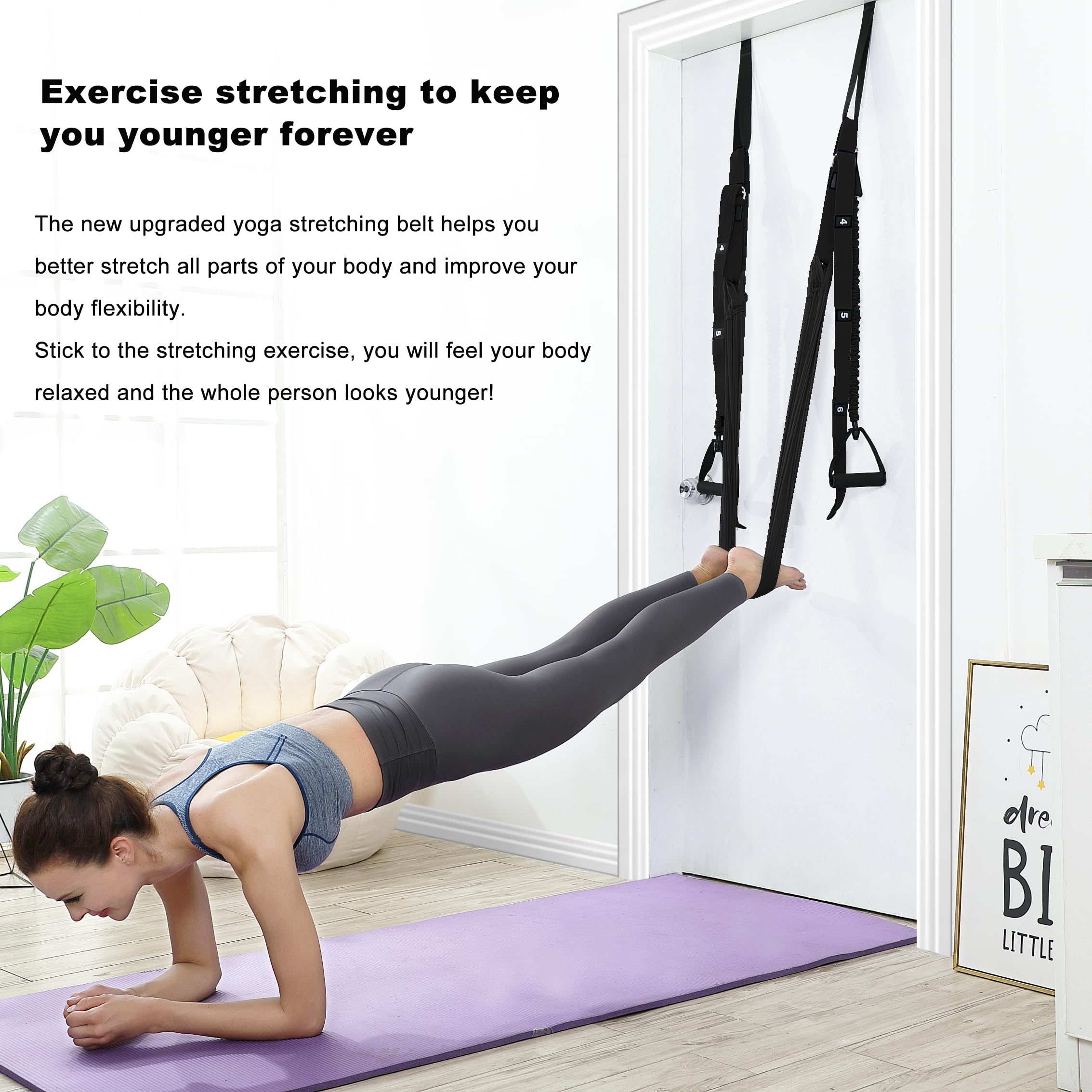 Snapklik.com : Yoga Stretching Strap, Leg Waist Back Bend Auxiliary ...
